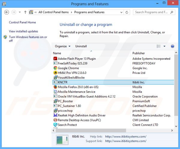 KNCTR Adware - how to remove?