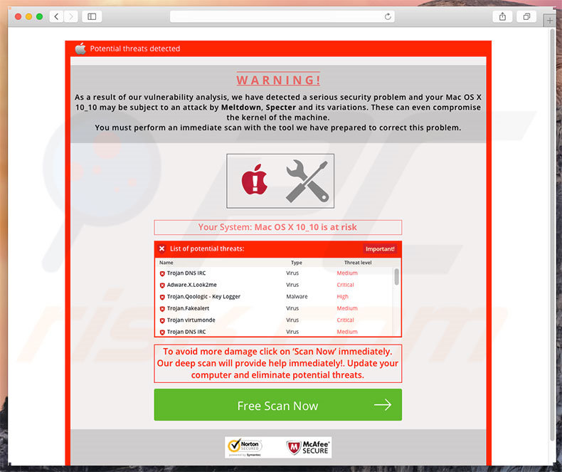 We Have Detected A Serious Security Problem Scam (Mac) - Removal steps ... We Have Detected A Serious Security Problem Scam (Mac) - Removal steps ...
