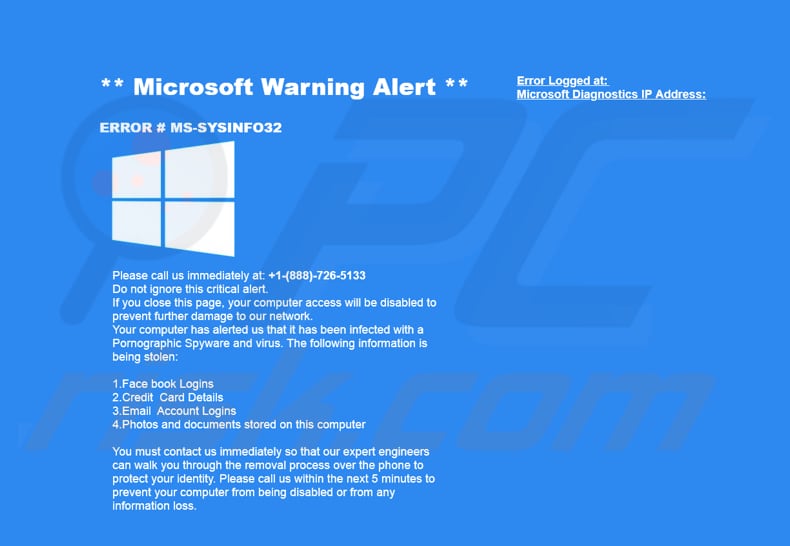 How to remove MS-SYSINFO32 POP-UP Scam - virus removal guide (updated)
