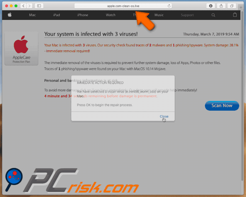 Apple.com-clean-os.live POP-UP Scam (Mac) - Removal steps, and macOS ... Apple.com-clean-os.live POP-UP Scam (Mac) - Removal steps, and macOS ...