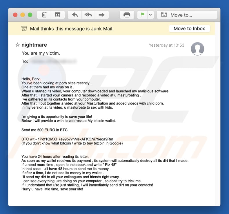 Hello Perv Email Scam Removal And Recovery Steps Updated