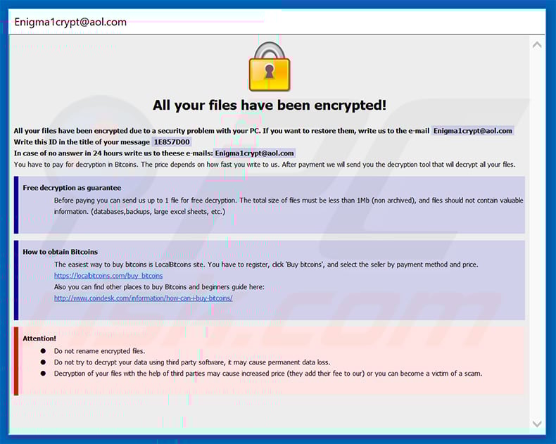 Dharma Ransomware - Decryption, removal, and lost files recovery (updated)