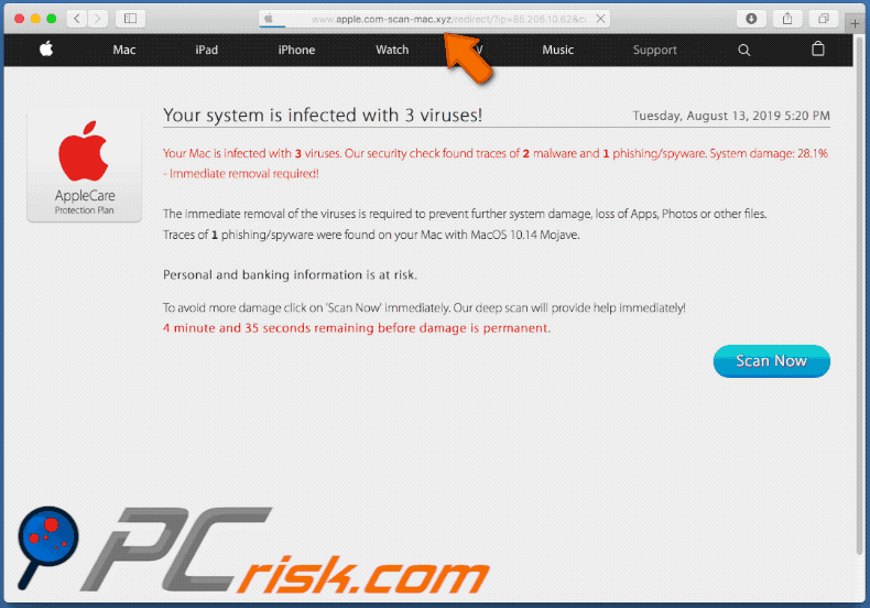 Apple.com-scan-mac.xyz POP-UP Scam (Mac) - Removal steps, and macOS ... Apple.com-scan-mac.xyz POP-UP Scam (Mac) - Removal steps, and macOS ...