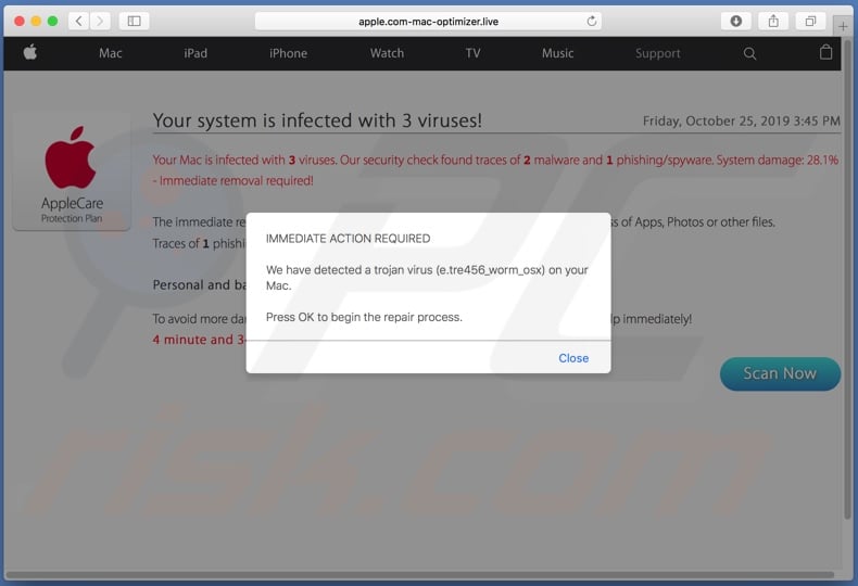Apple.com-mac-optimizer.live POP-UP Scam (Mac) - Removal steps, and ... Apple.com-mac-optimizer.live POP-UP Scam (Mac) - Removal steps, and ...