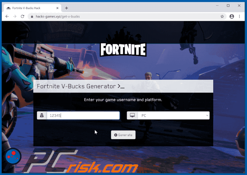 Fortnite Hack Generator POP-UP Scam - Removal and recovery steps (updated) Fortnite Hack Generator POP-UP Scam - Removal and recovery steps (updated)