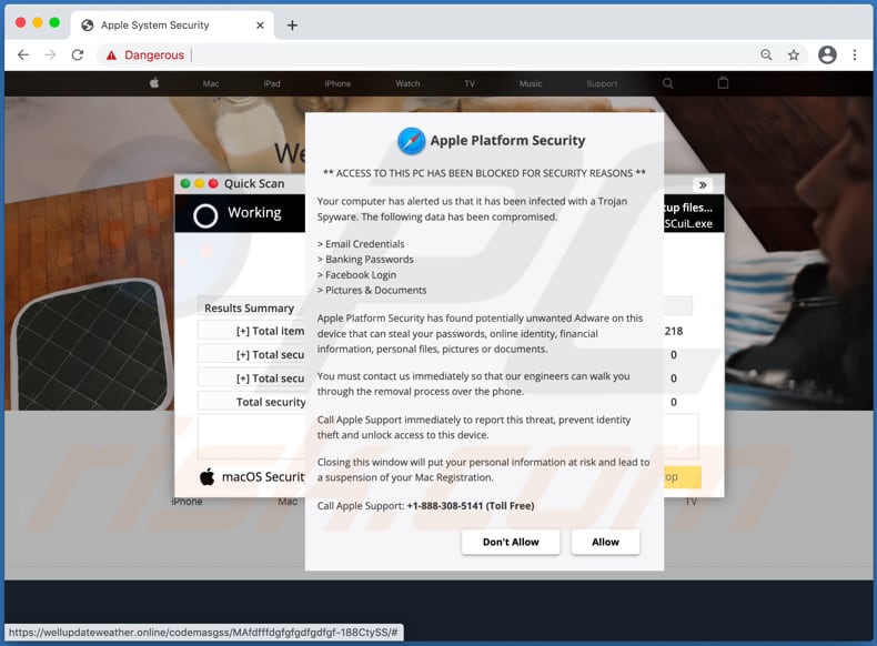 Apple Platform Security POP-UP Scam (Mac) - Removal steps, and macOS ... Apple Platform Security POP-UP Scam (Mac) - Removal steps, and macOS ...