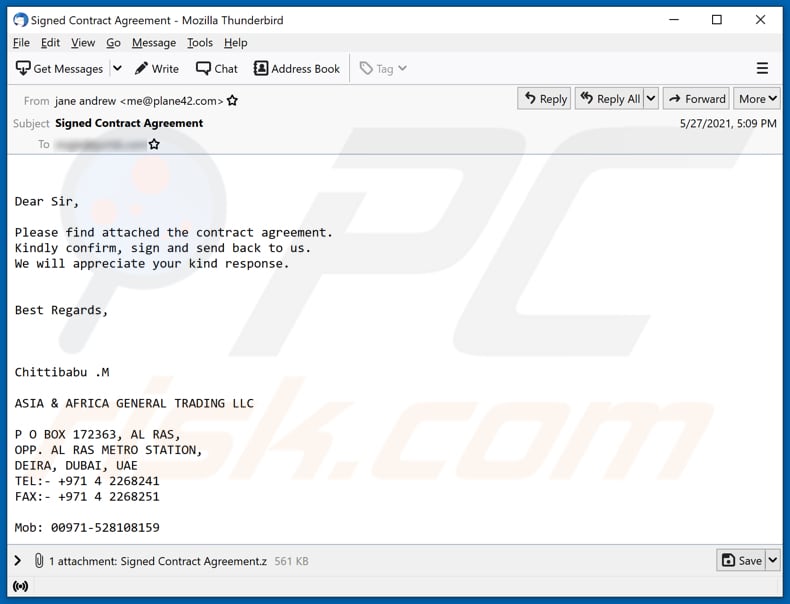 Contract Agreement Email Virus Removal And Recovery Steps updated 