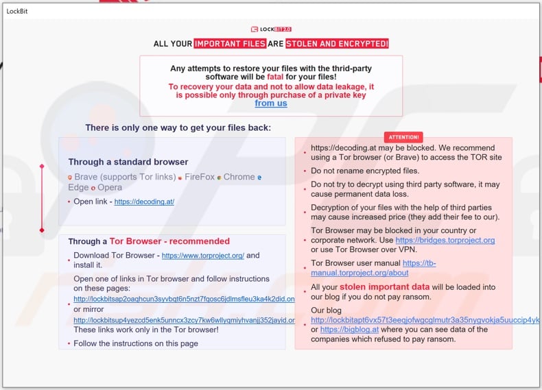 LockBit 2.0 Ransomware - Decryption, removal, and lost files recovery ... LockBit 2.0 Ransomware - Decryption, removal, and lost files recovery ...