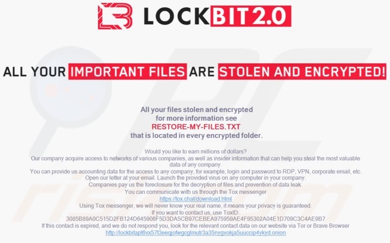 LockBit 2.0 Ransomware - Decryption, removal, and lost files recovery ... LockBit 2.0 Ransomware - Decryption, removal, and lost files recovery ...