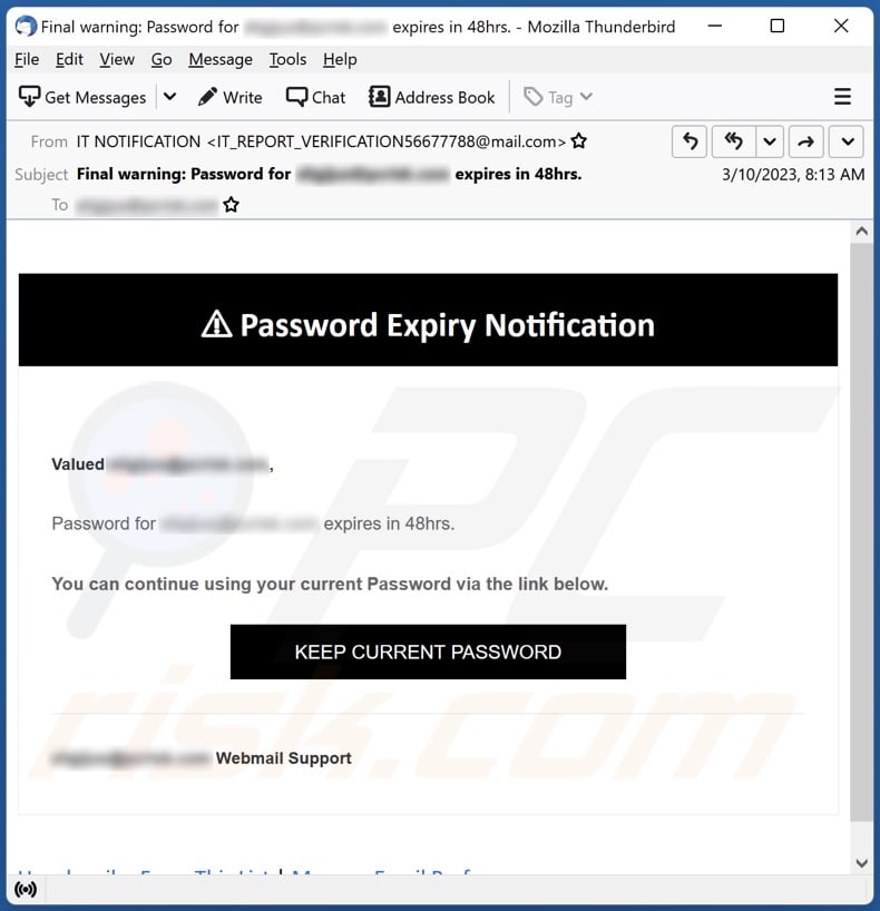 Password Expiry Notification Email Scam - Removal and recovery steps ... Password Expiry Notification Email Scam - Removal and recovery steps ...