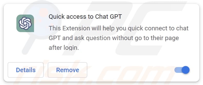 Quick Access To Chat GPT Stealer - Malware removal instructions Quick Access To Chat GPT Stealer - Malware removal instructions