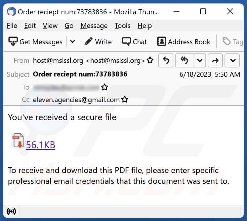 You ve Received A Secure File Email Scam Malware Removal Instructions